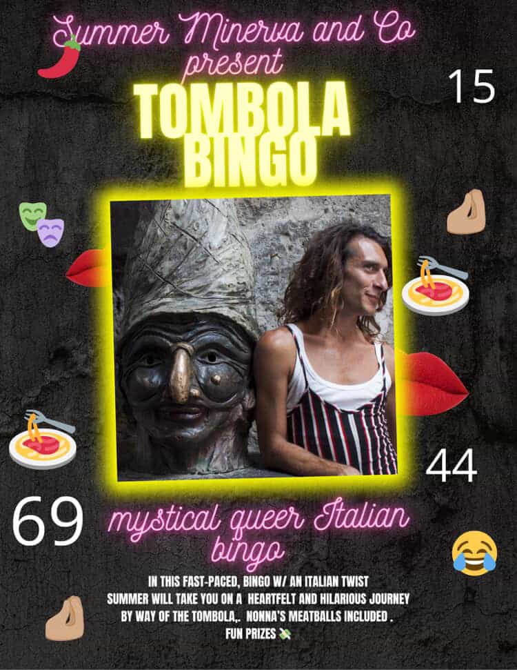 You're invited to 'TOMBOLA BINGO: MYSTICAL QUEER ITALIAN BINGO'